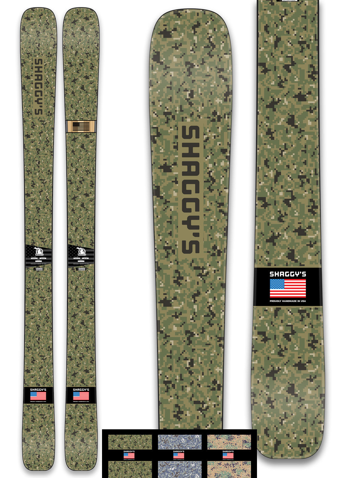Limited Edition Digital Camo Skis – Shaggy's Copper Country Skis